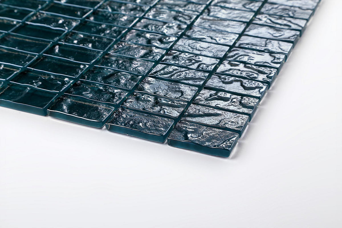 Blue Textured Lava Glass Brick Mosaic Tiles (MT0122) – TJM DIRECT