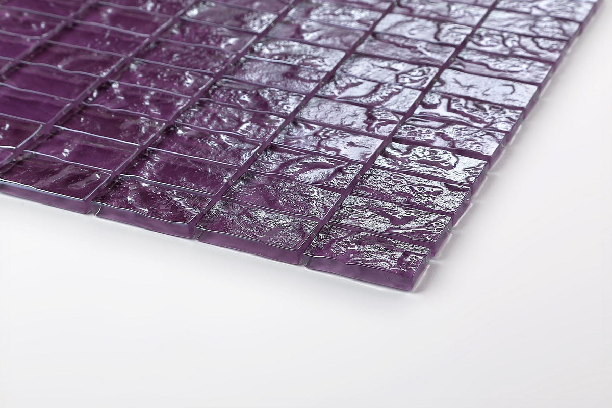 Lilac Textured Lava Glass Brick Mosaic Tiles (MT0119) – TJM DIRECT