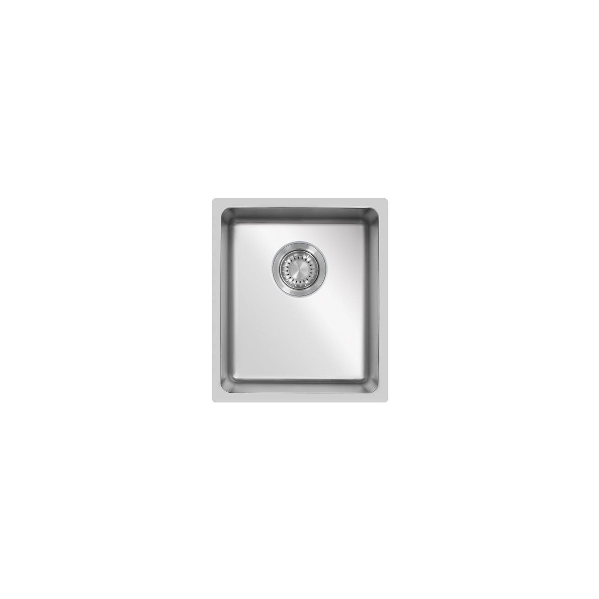 UKinox ME 340 Polished Stainless Steel 1 Bowl Undermount/Inset kitchen ...